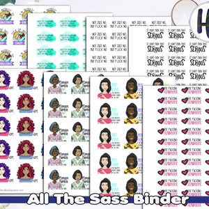 LIMITED EDITION All the SASS Sticker Binder - Etsy