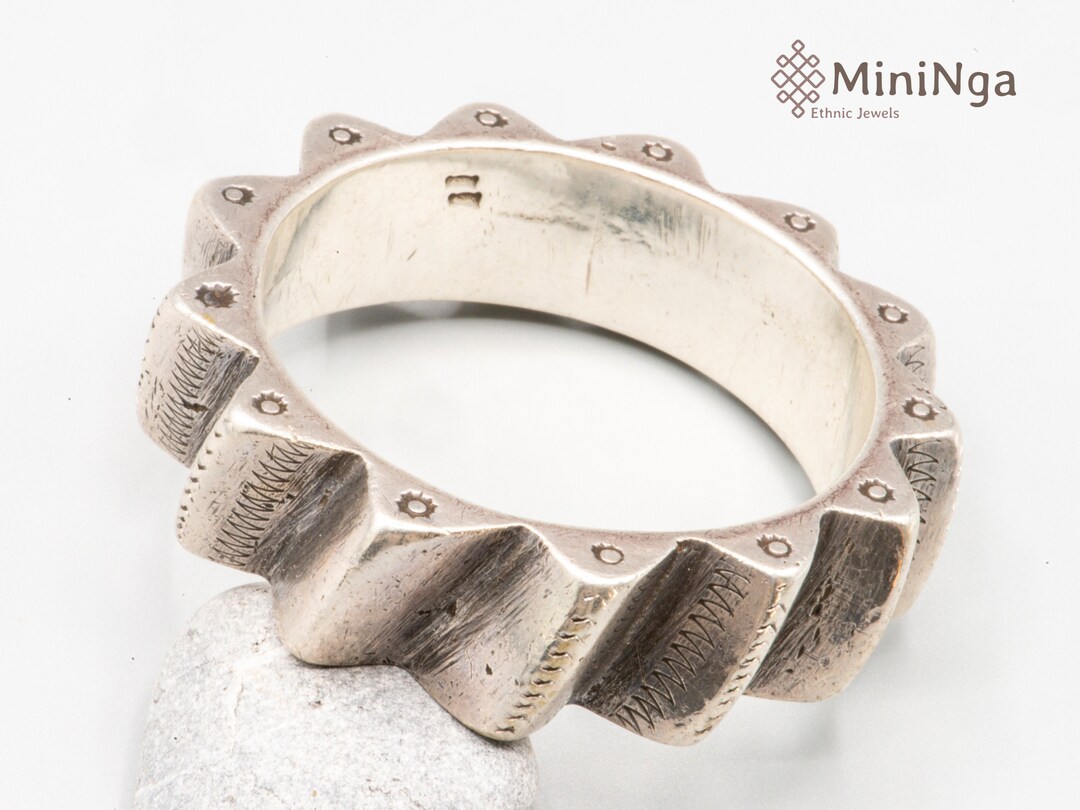 Morocco - Rare Heavy Berber Silver Ethnic Bracelet 248 Grams - Ram's ...