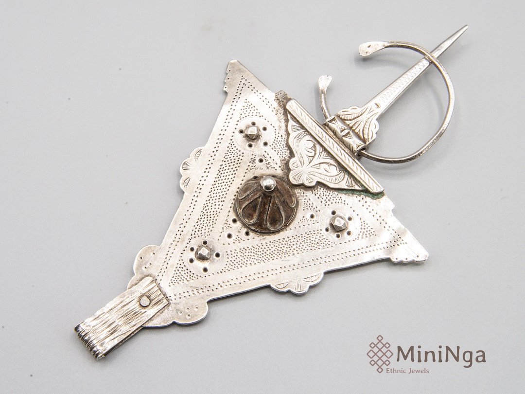 Moroccan - Vintage Silver Berber Fibula From Morocco a Collectible ...