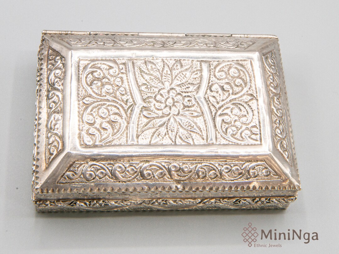 Rare Large Berber Silver Jewelry Box From Morocco 200 Grams Moorish ...