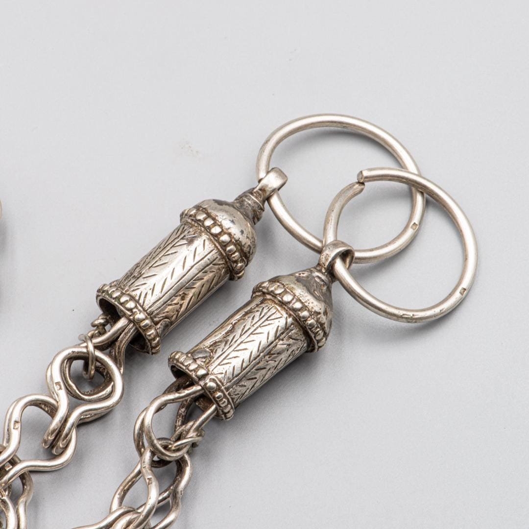 Antique Berber Silver Chain – Moroccan Chest Ornament With Ram ...
