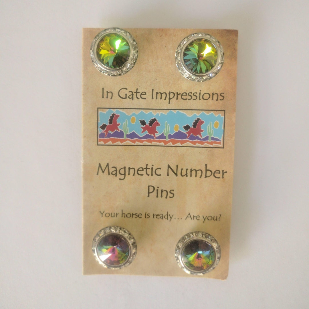 VITRIAL MEDIUM Magnetic Number Pins Horse Show Number Magnets Rivoli ...