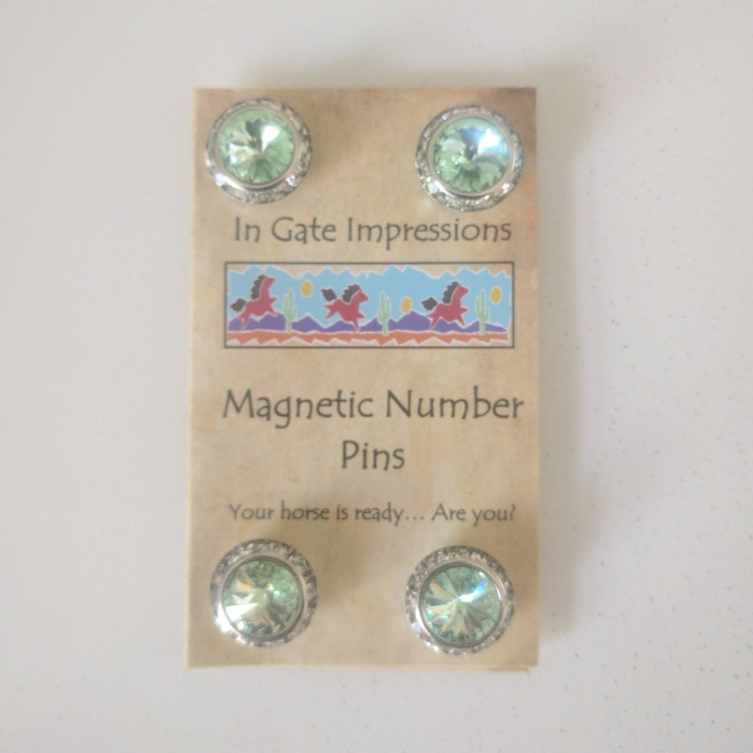 CHRYSOLITE Magnetic Number Pins Horse Show Number Magnets Rivoli ...