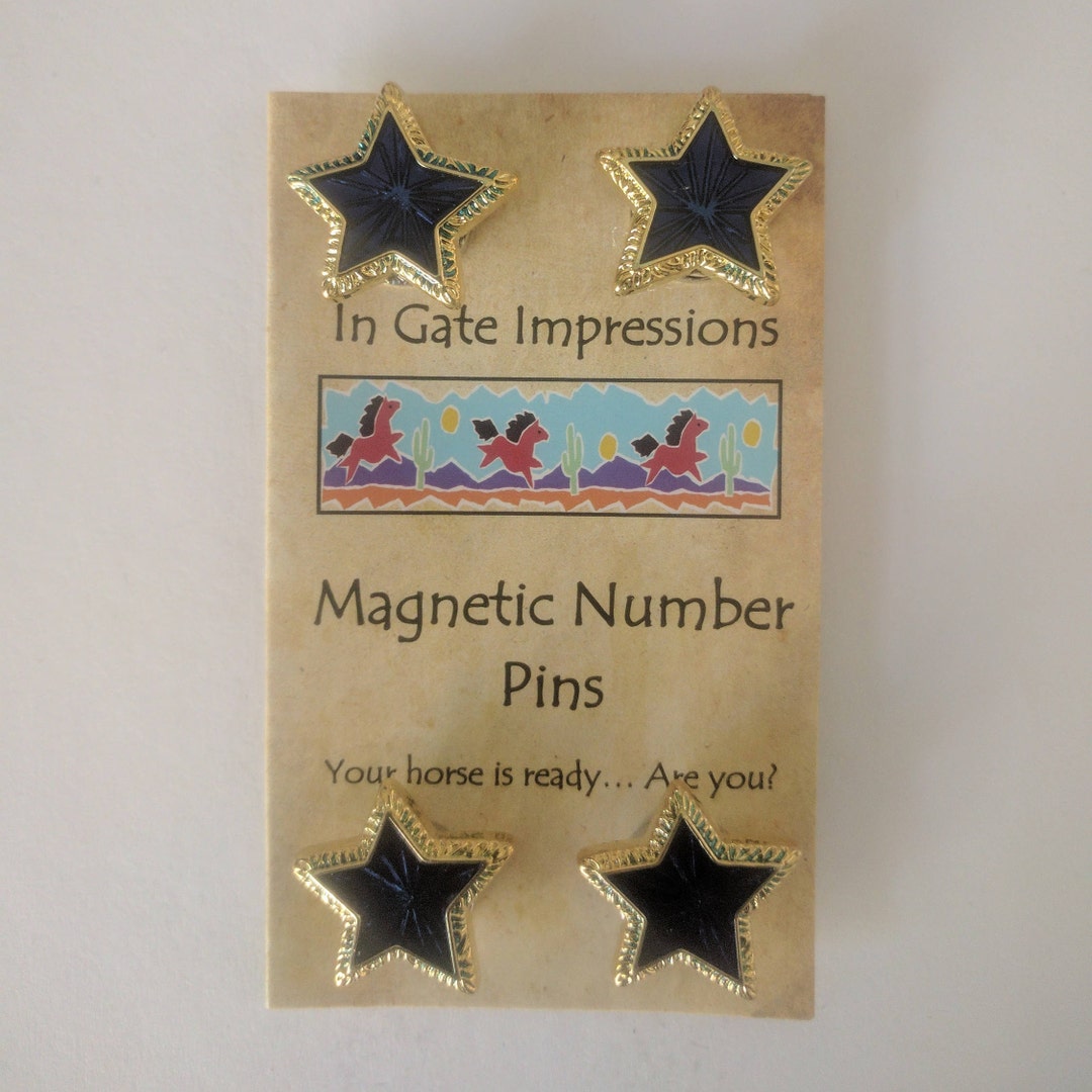 BLUE STAR Magnetic Number Pins Horse Show Number Magnets - Etsy