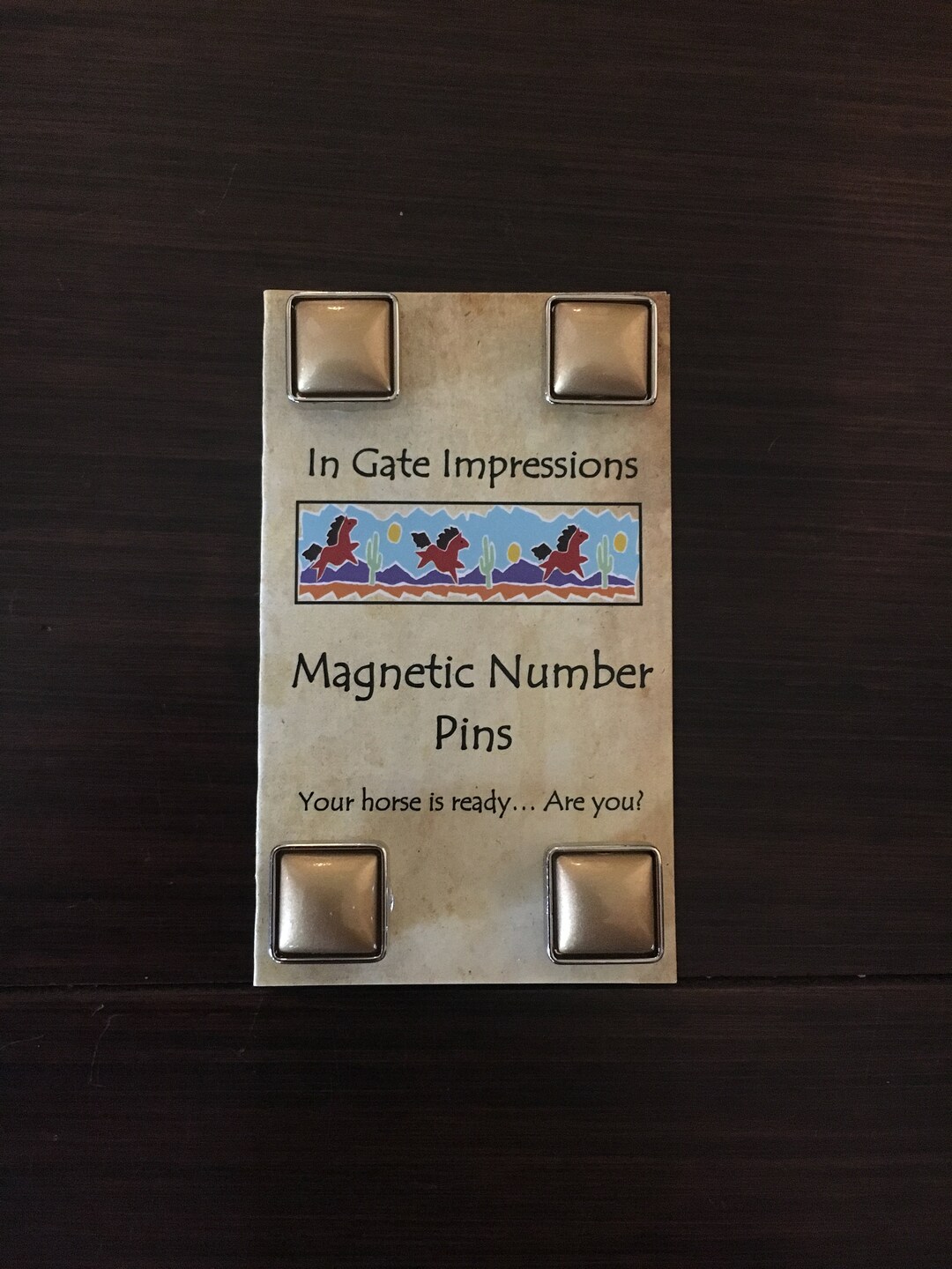 New Gold Two Tone Magnetic Number Pins Horse Show Number Magnets Number ...