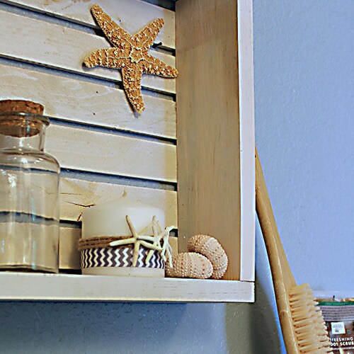 Coastal Shelf Nautical Decor Rustic Hanging Shelf Coastal | Etsy