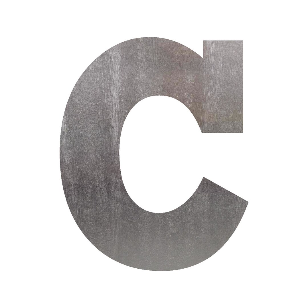 Lowercase Letter C Steel Cut Out Shape Metal Art Decoration Home Decor ...