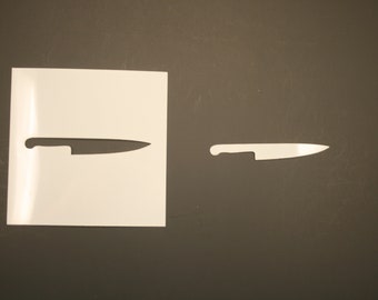 Knife and Cleaver Stencil Reusable Knife and Cleaver Stencil - Etsy