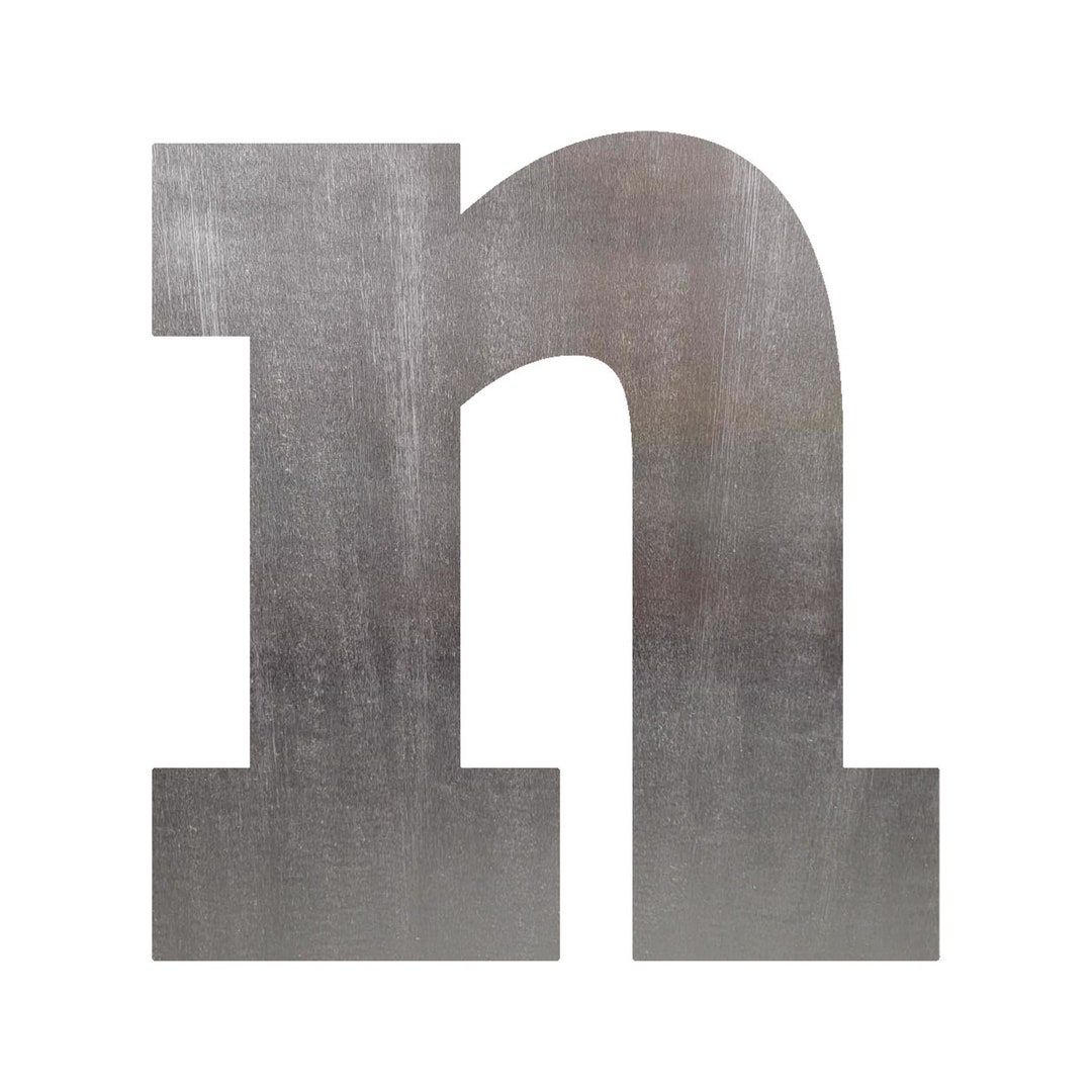 Lowercase Letter N Steel Cut Out Shape Metal Art Decoration Home Decor ...