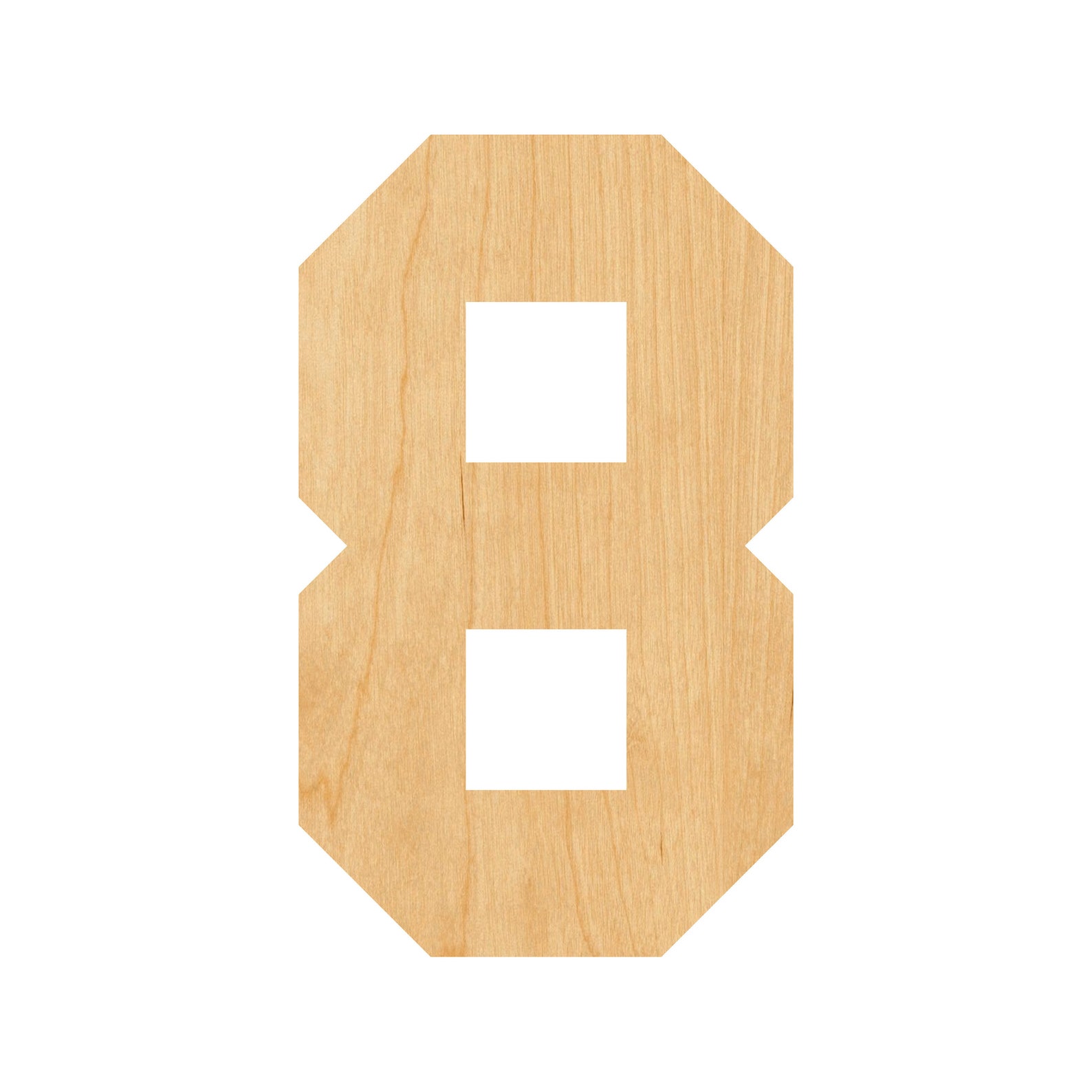Number 8 Laser Cut Out Wood Shape Craft Supply Woodcraft - Etsy
