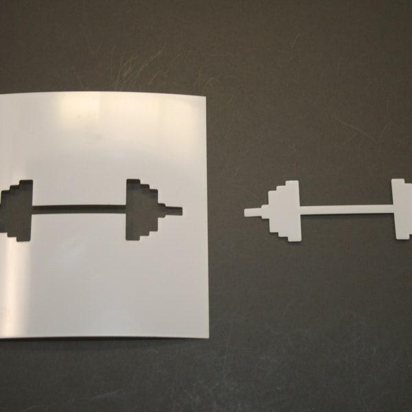 Barbell Stencil - Etsy