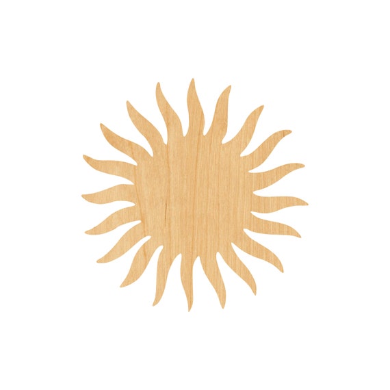 The Sun 2 Laser Cut Out Wood Shape Craft Supply Woodcraft | Etsy