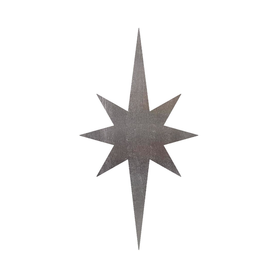 Elongated Star Steel Cut Out Shape Metal Art Decoration Home Decor ...