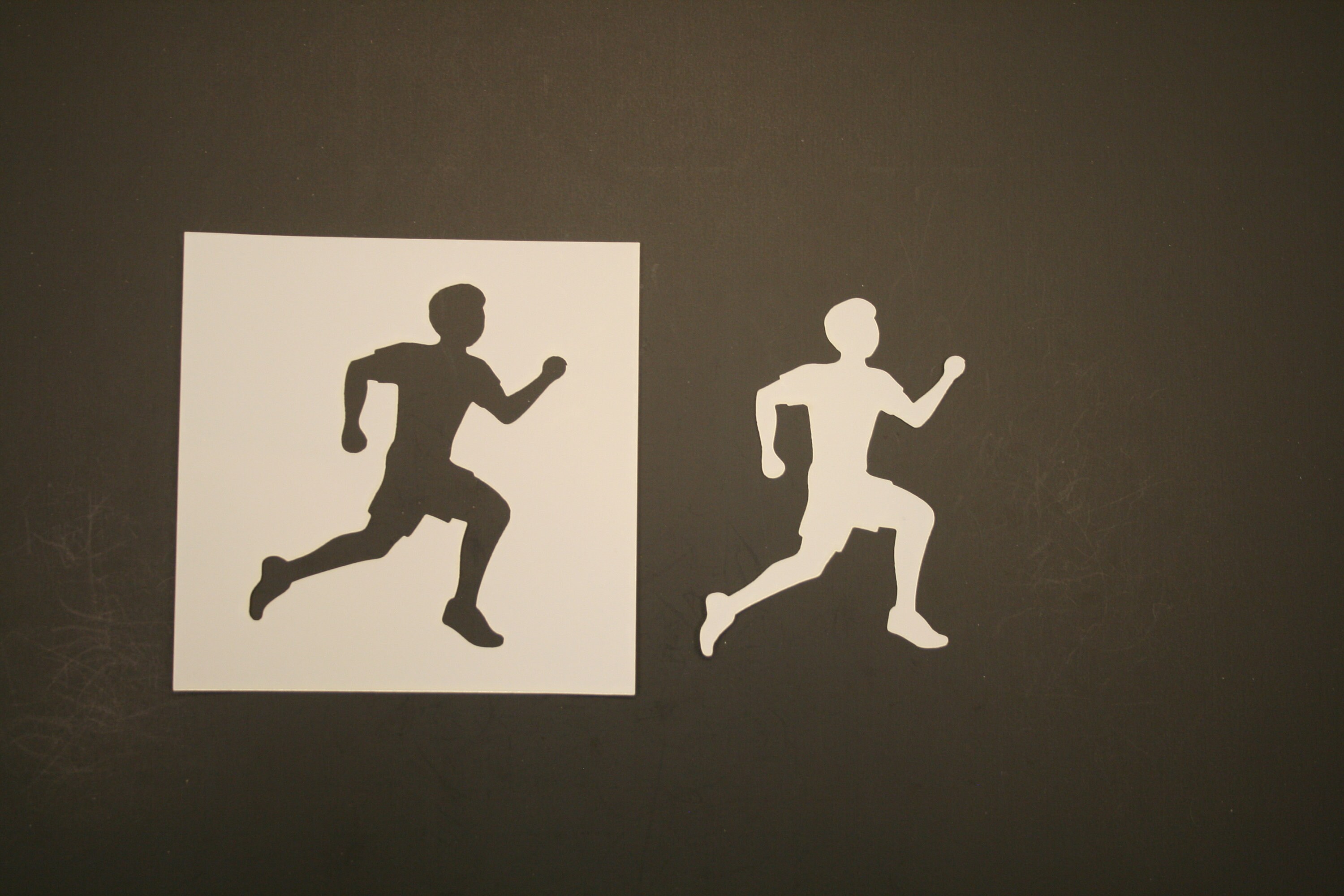 Running Man Reusable Mylar Stencil Art Supplies - Etsy