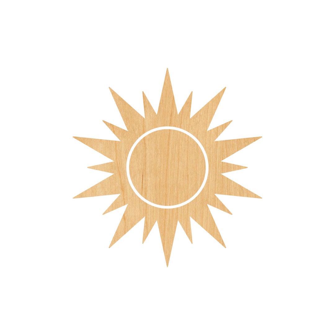 The Sun Laser Cut Out Wood Shape Craft Supply - Woodcraft Cutout - Etsy