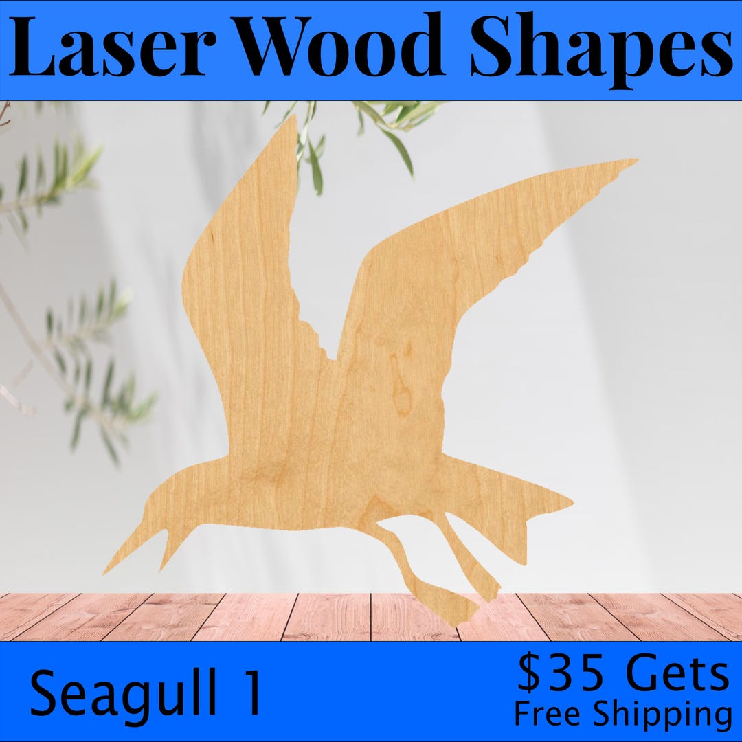 Seagull 1 Laser Cut Out Wood Shape Craft Supply – Woodcraft Cutout - Etsy