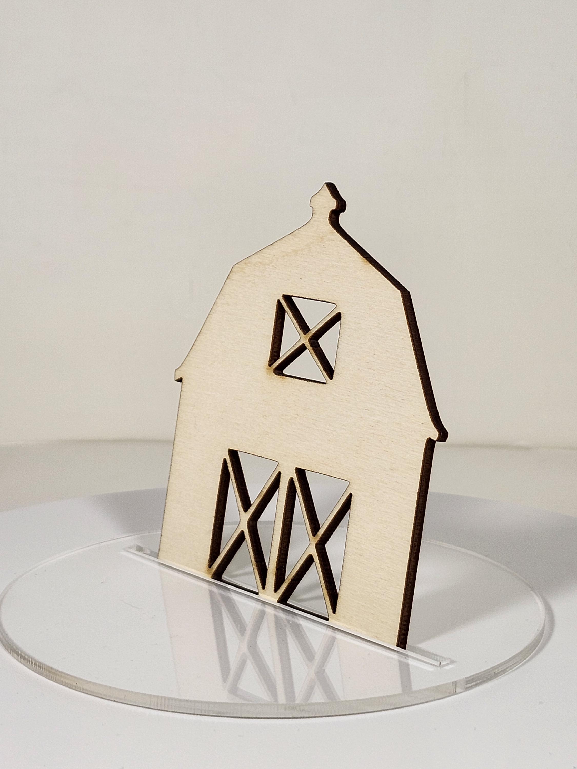Barn 2 Laser Cut Out Wood Shape Craft Supply - Woodcraft Cutout - Etsy