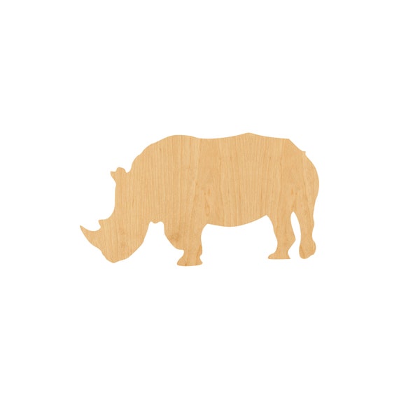 Rhino Laser Cut Out Wood Shape Craft Supply Woodcraft Cutout - Etsy