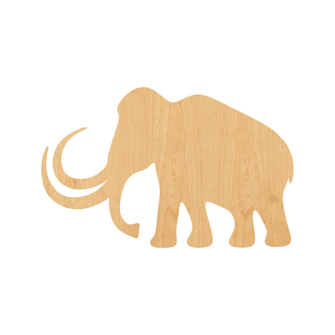 Mammoth Laser Cut Out Wood Shape Craft Supply Woodcraft Cutout - Etsy