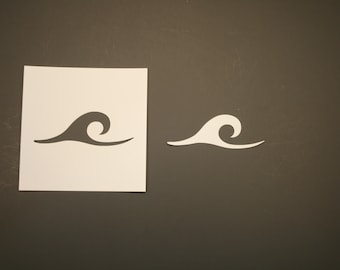 Wave Stencil, Reusable Wave Stencil, DIY Craft Stencil, Large Wave ...