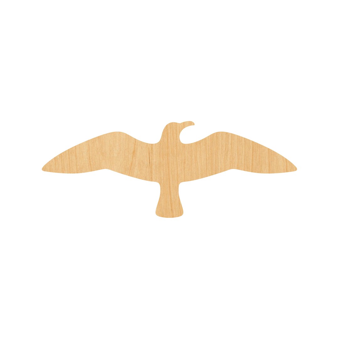 Flying Seagull Laser Cut Out Wood Shape Craft Supply – Woodcraft Cutout ...