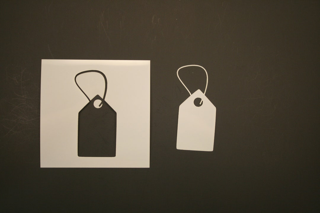 Shopping Tag 1 Reusable Mylar Stencil - Art Supplies - Etsy