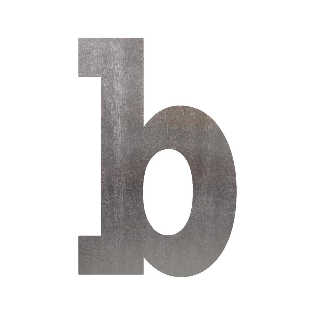 Lowercase Letter B Steel Cut Out Shape Metal Art Decoration Home Decor ...