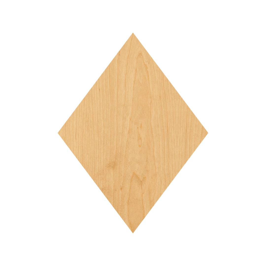 Rhombus Laser Cut Out Wood Shape Craft Supply - Woodcraft Cutout - Etsy