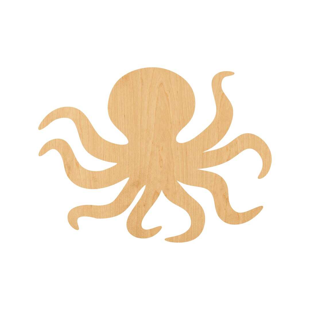 Octopus Laser Cut Out Wood Shape Craft Supply – Woodcraft Cutout - Etsy