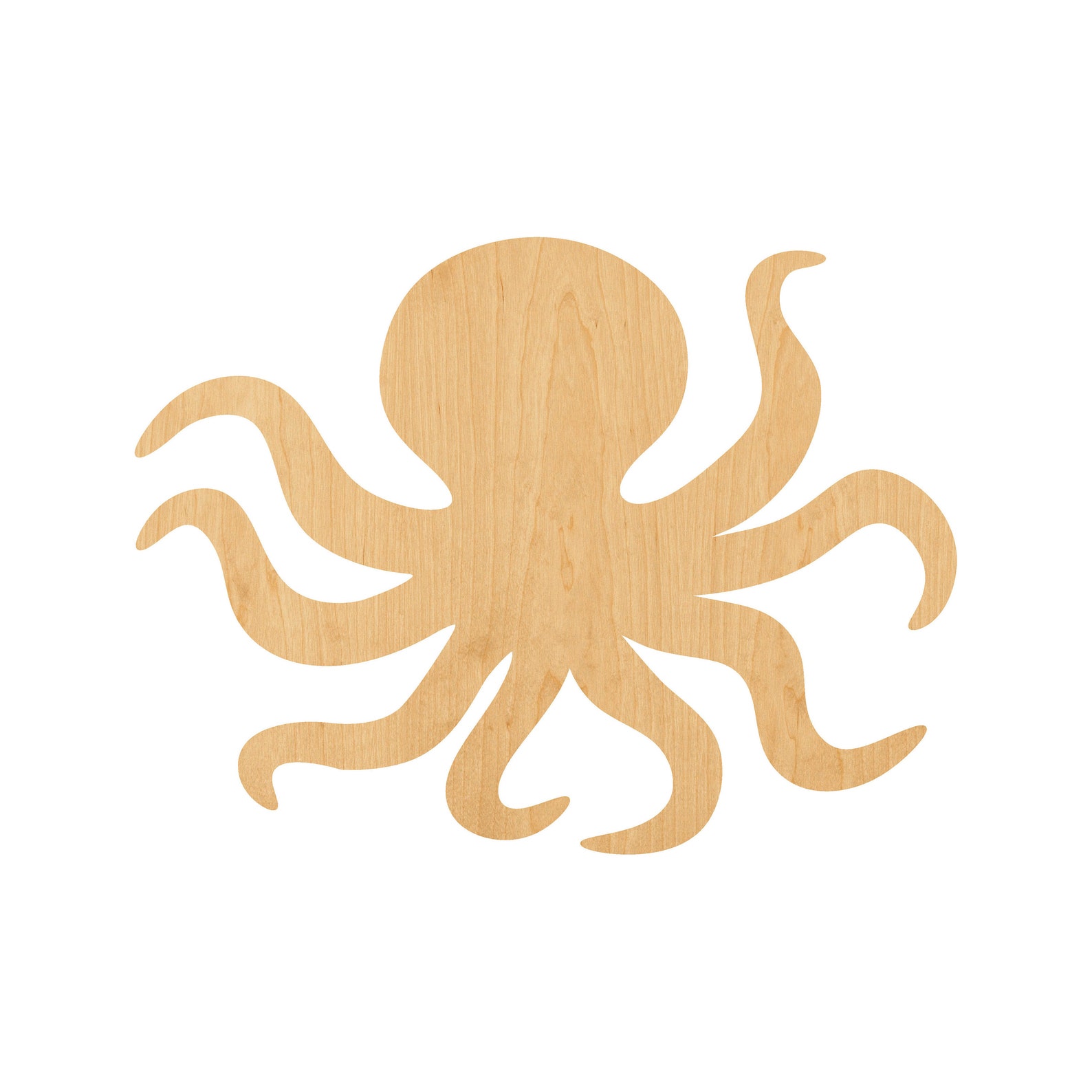 Octopus Laser Cut Out Wood Shape Craft Supply Woodcraft - Etsy