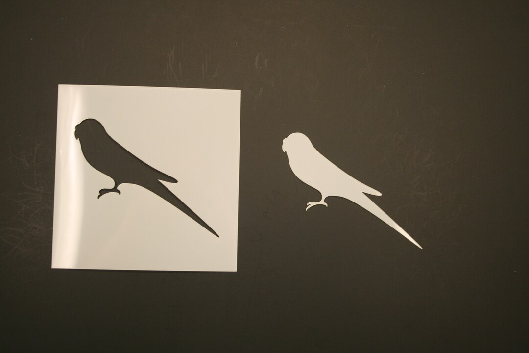 Parakeet Reusable Mylar Stencil - Art Supplies - Etsy