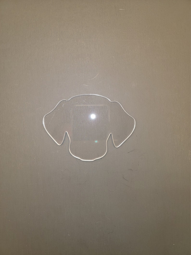 Dog Head Clear Acrylic Plexiglass Shapes, Multiple Thicknesses - Etsy