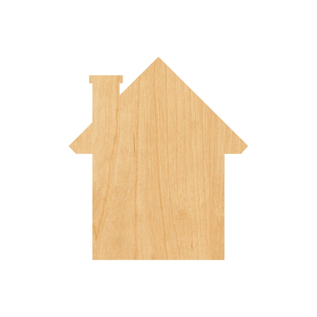 House 2 Laser Cut Out Wood Shape Craft Supply - Woodcraft Cutout - Etsy