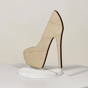 High Heel Shoe Laser Cut Out Wood Shape Craft Supply - Woodcraft Cutout ...
