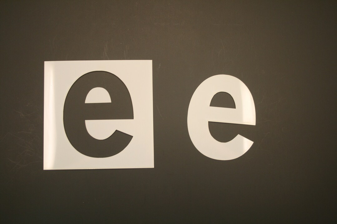 Lower Case Letter E Reusable Mylar Stencil - Art Supplies - Etsy