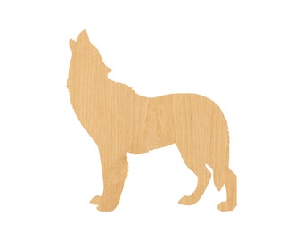 Unfinished Wooden Wolf Shape Animal Wildlife Craft up - Etsy