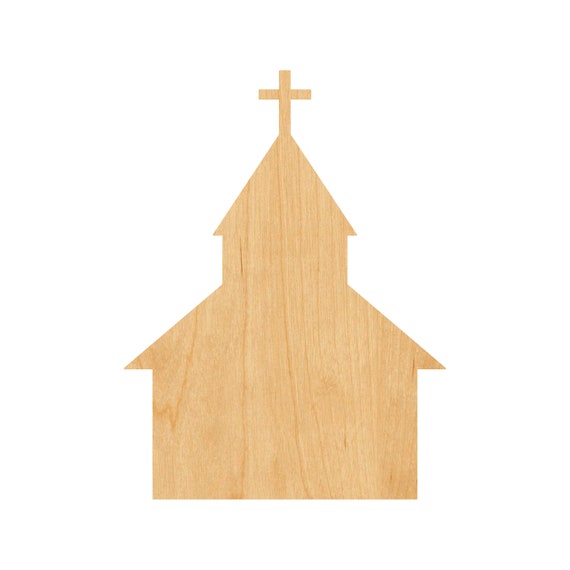 Church Laser Cut Out Wood Shape Craft Supply Woodcraft | Etsy