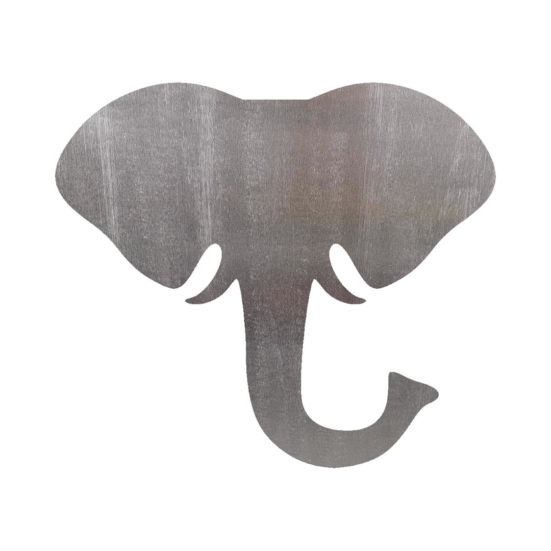 Elephant Head Steel Cut Out Shape Metal Art Decoration Home Decor Craft ...