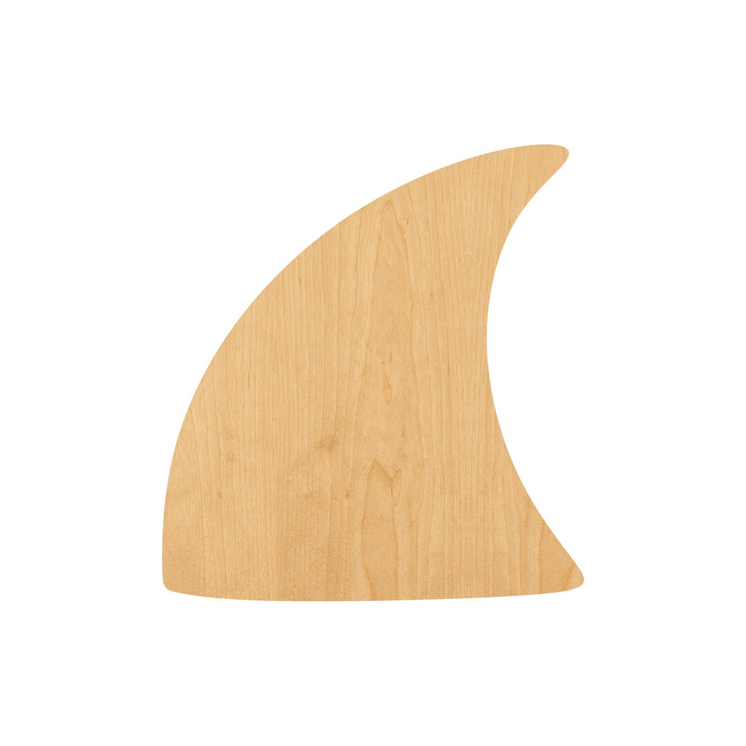 Shark Fin Laser Cut Out Wood Shape Craft Supply Woodcraft Cutout - Etsy