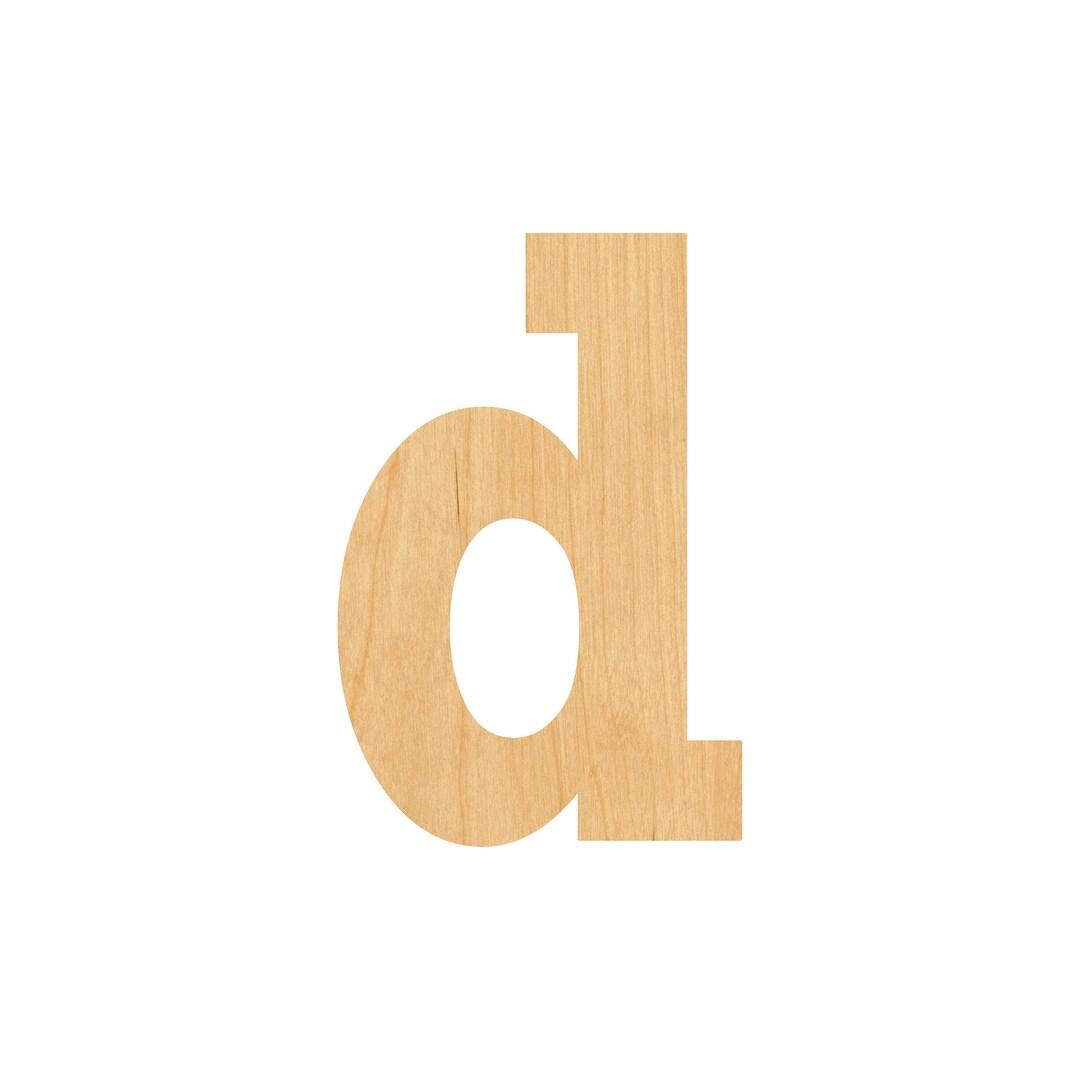 Lowercase Letter D Laser Cut Out Wood Shape Craft Supply - Woodcraft ...
