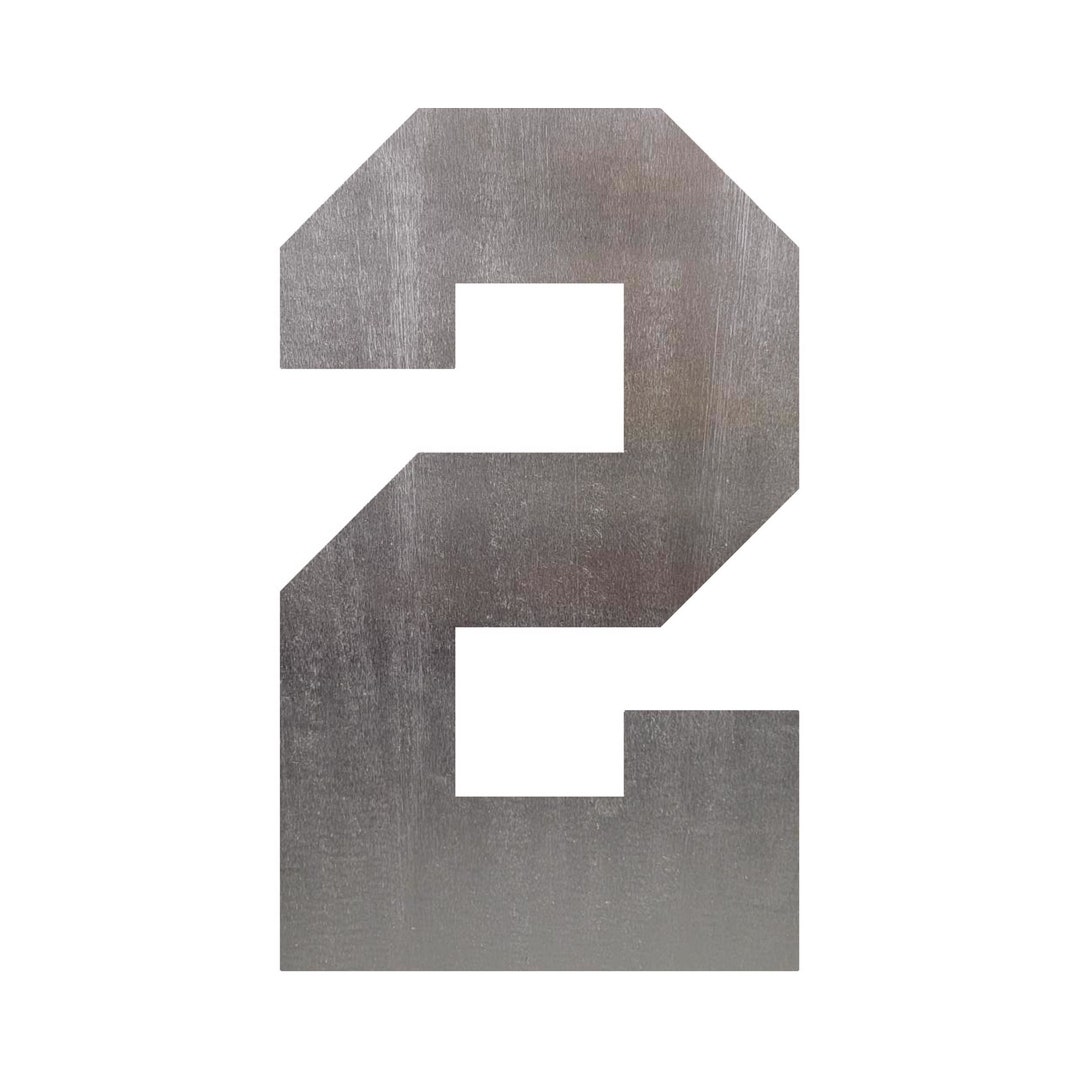 Number 2 Steel Cut Out Shape Metal Art Decoration Home Decor Craft ...