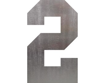 Number 2 Metal Cutout Shape, Wall Art Decoration for Home, Farmhouse ...