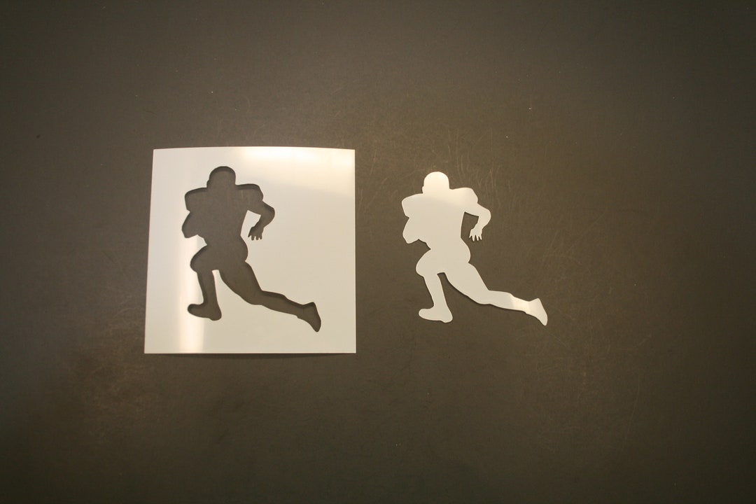 Football Player Reusable Mylar Stencil - Art Supplies - Etsy