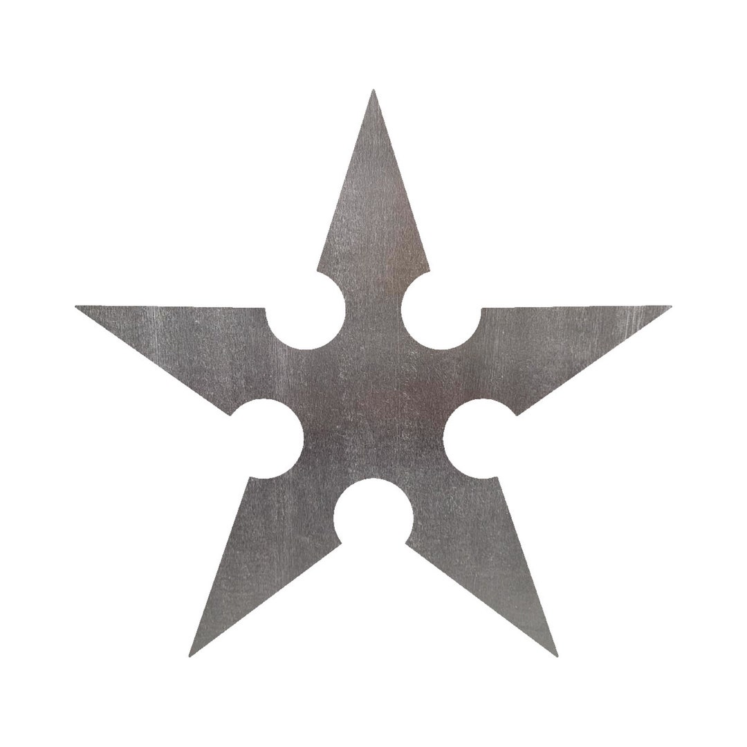Ninja Star Steel Cut Out Shape Metal Art Decoration Home Decor Craft ...