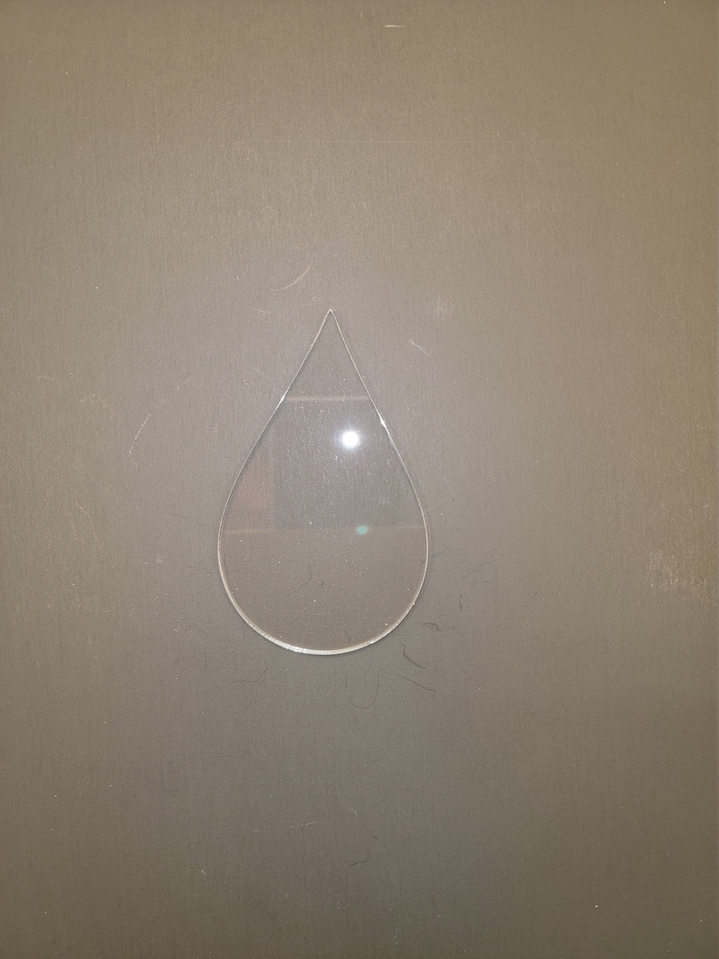 Rain Drop Tear Drop Clear Acrylic Plexiglass Shapes, Multiple ...