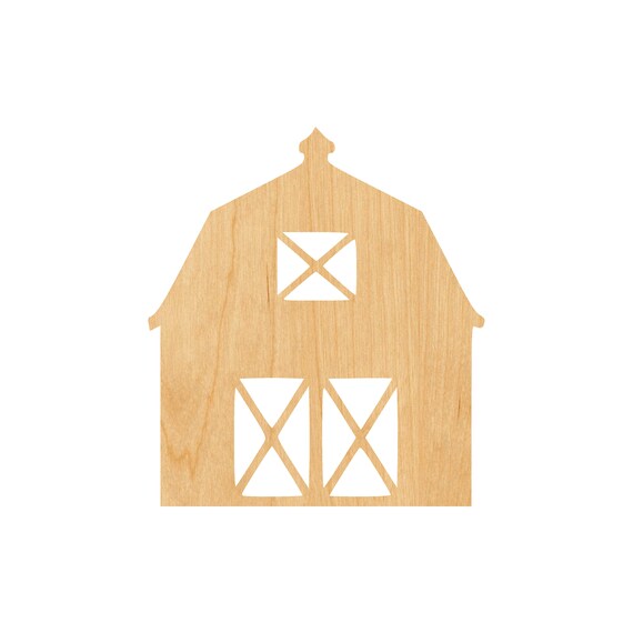Barn 2 Laser Cut Out Wood Shape Craft Supply Woodcraft | Etsy