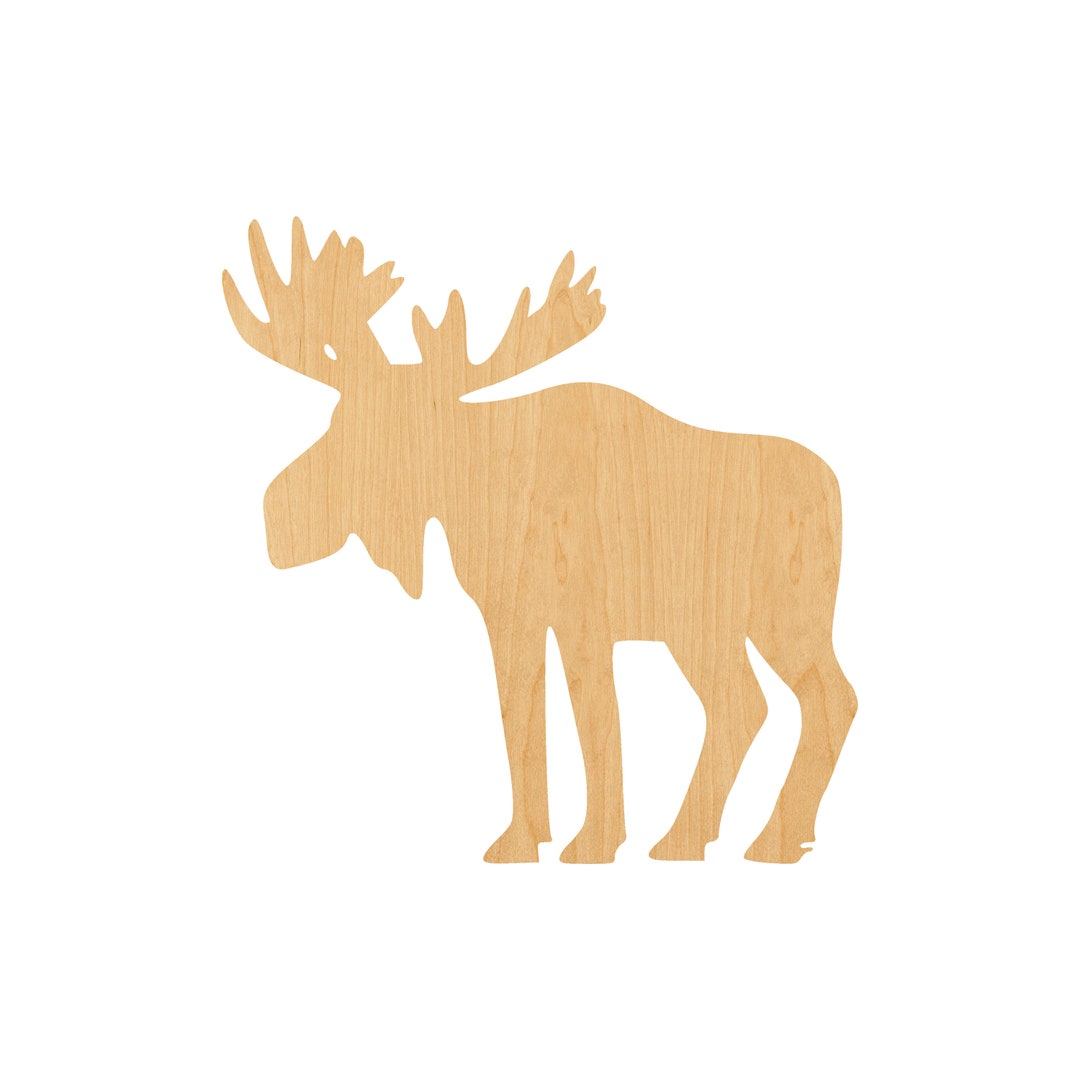 Moose 2 Laser Cut Out Wood Shape Craft Supply – Woodcraft Cutout - Etsy
