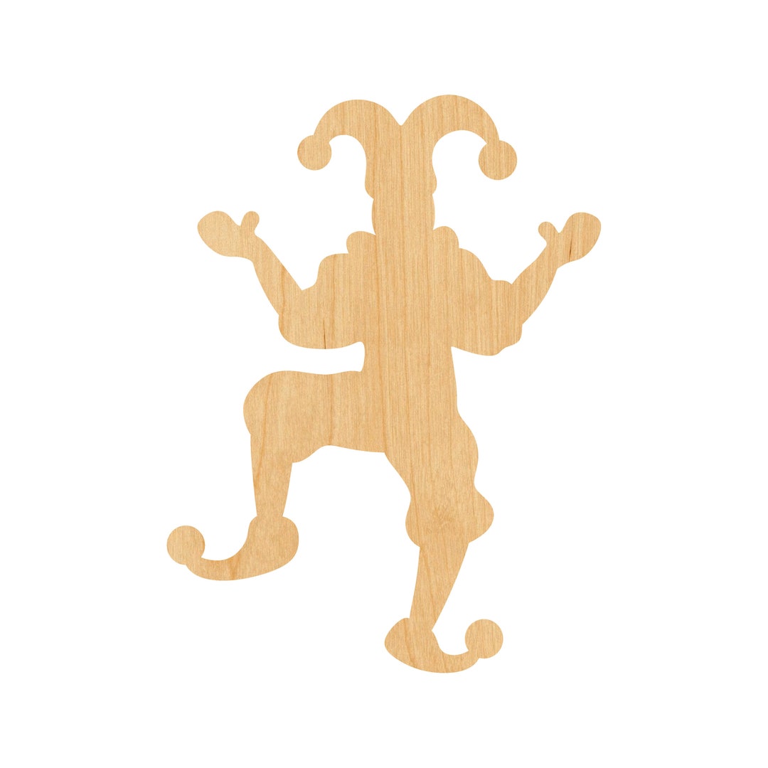 Jester Laser Cut Out Wood Shape Craft Supply - Woodcraft Cutout - Etsy