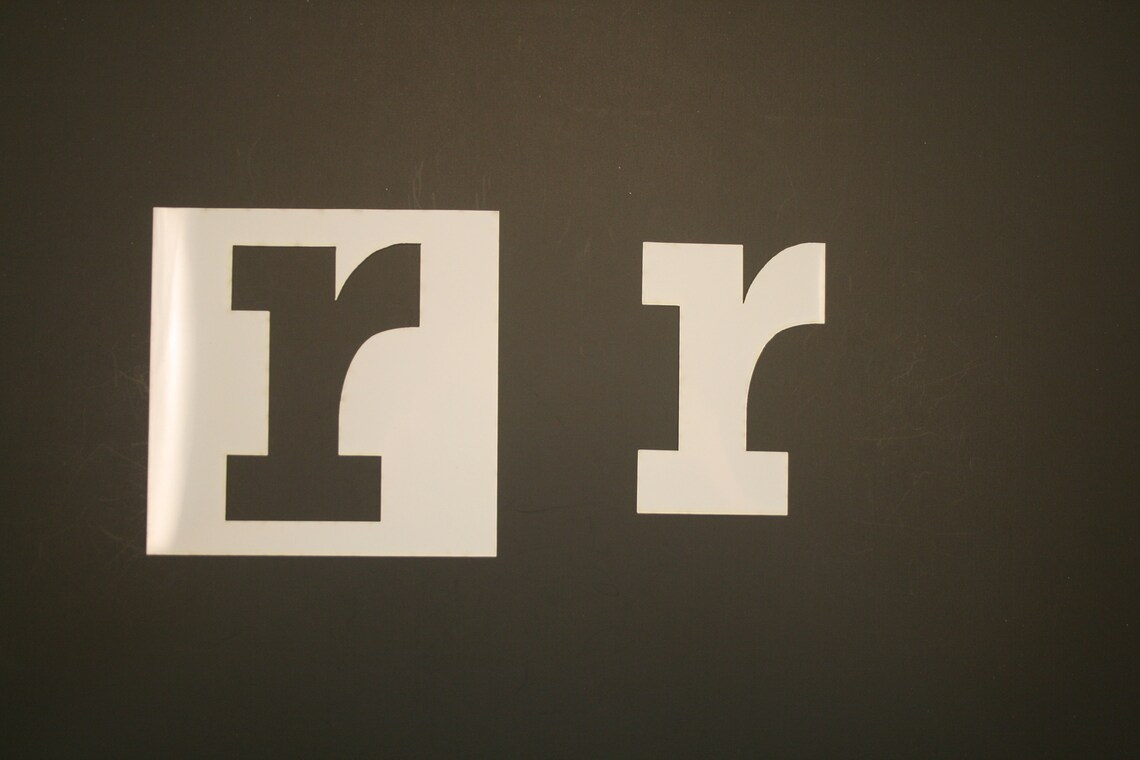 Lower Case Letter R Reusable Mylar Stencil Art Supplies - Etsy