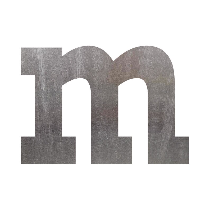 Lowercase Letter M Steel Cut Out Shape Metal Art Decoration Home Decor ...